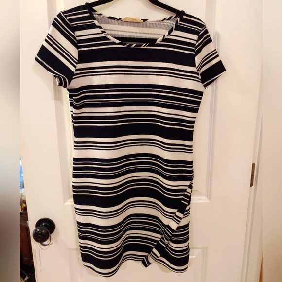 Pink Rose | Dresses | Horizontal Stripe Designed Bodycon Dress | Poshmark